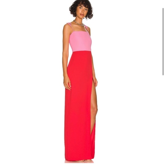 REVOLVE | Dresses | Revolve Amanda Uprichard Avani Gown Pink Red Size S ...